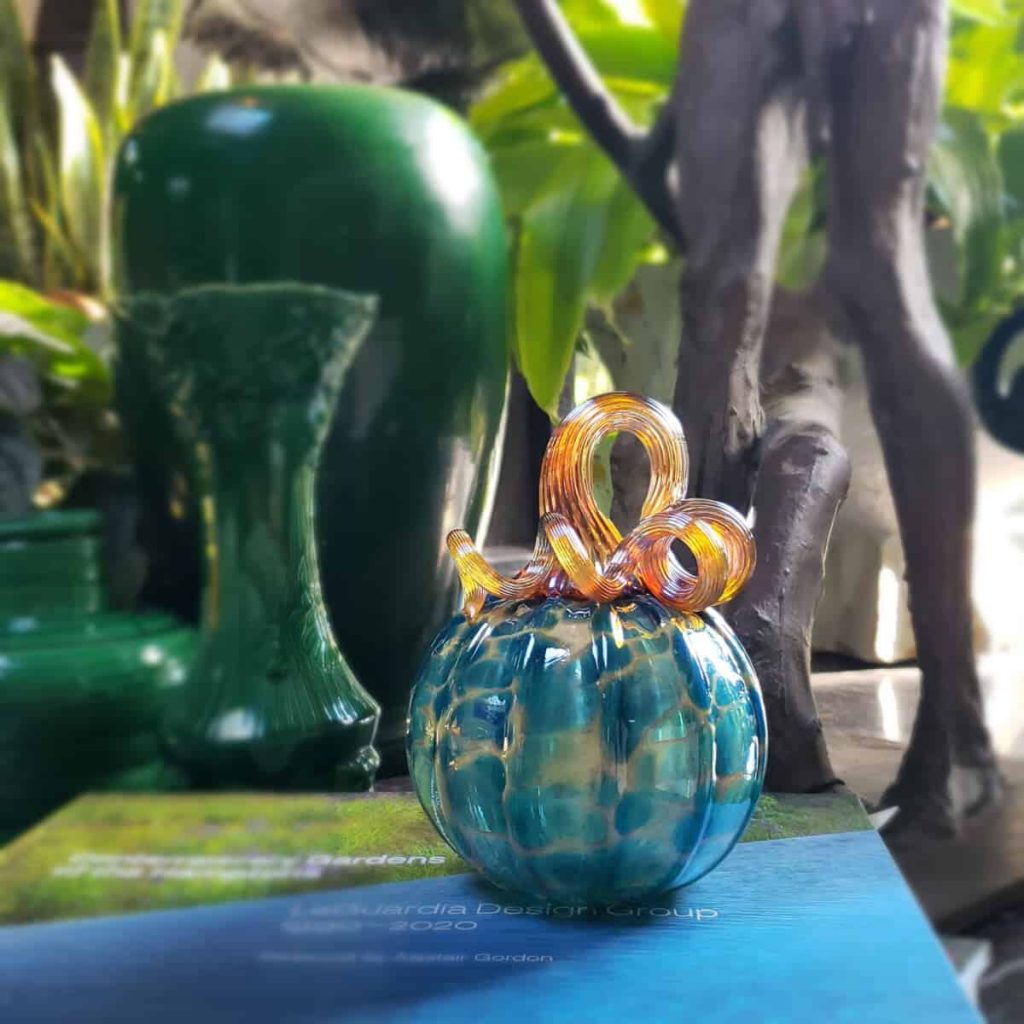 Turquoise Pumpkin | Epiphany Studios | handblown glass | fall decor